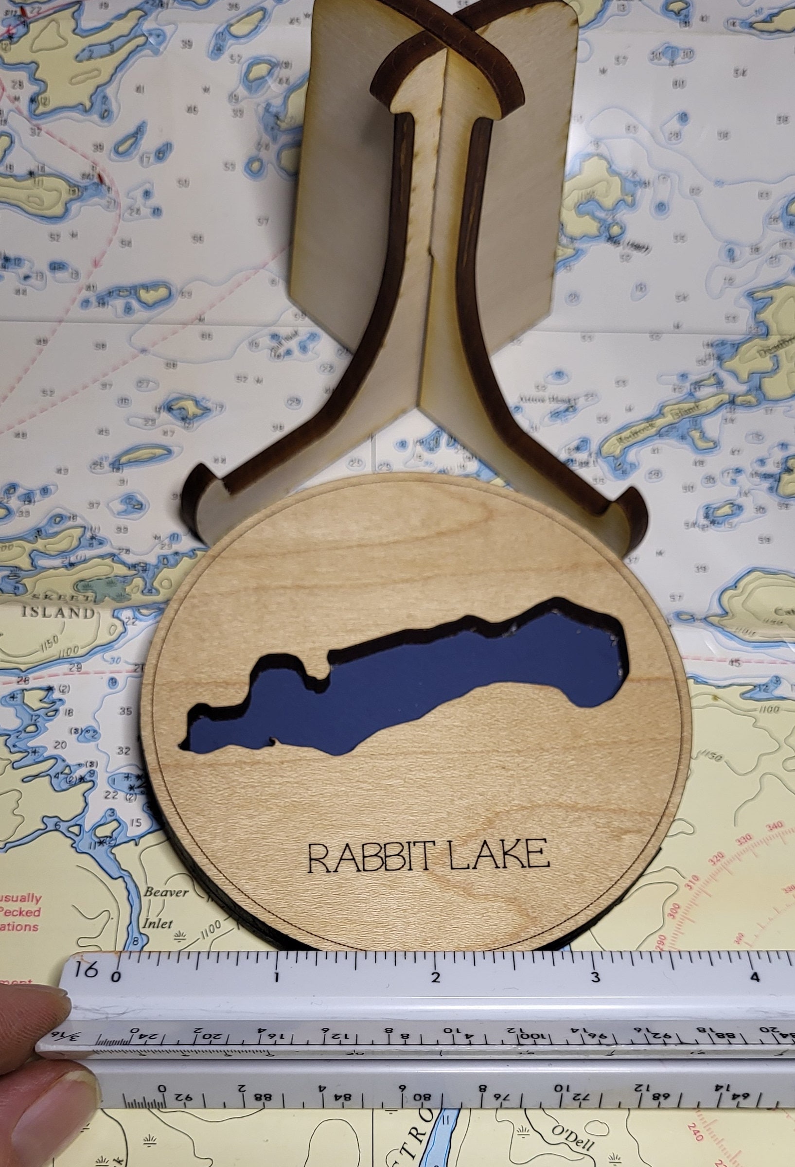 Custom Mini Maps Any Lake, Mini Maps With Stands - Etsy