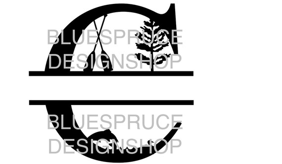 SVG file for Water Theme Monogram Letter Custom designed | Etsy