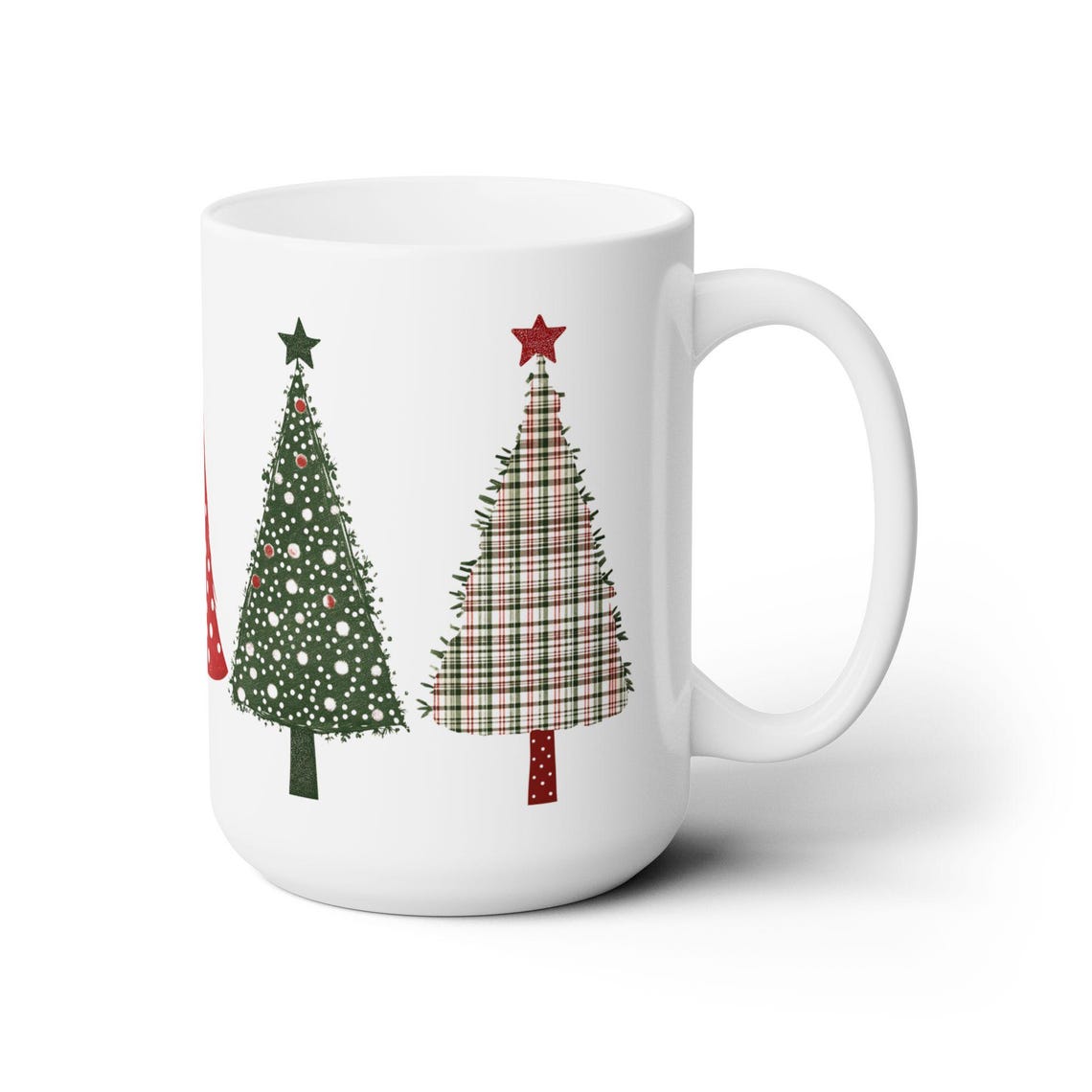 Whimsical Christmas Tree Mug, Christmas Mug, Gift for Her, Cute Holiday ...
