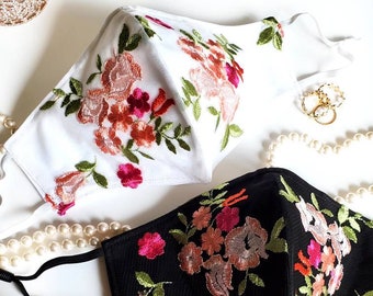 Floral Face Mask - Etsy