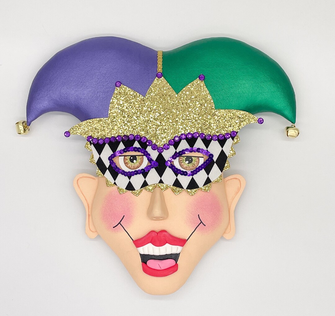 Mardi Gras Wreath Attachment Jester Embellishment for Wreath - Etsy