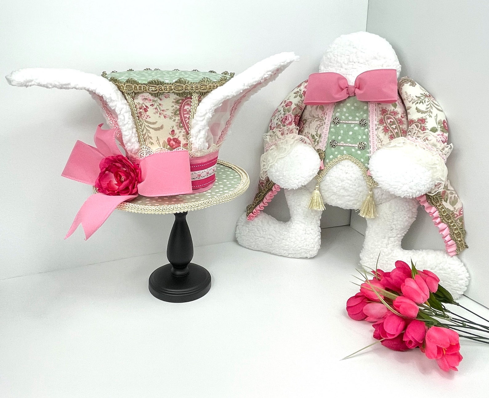 Mad Hatter Wreath Attachment Easter Bunny Top Hat - Etsy