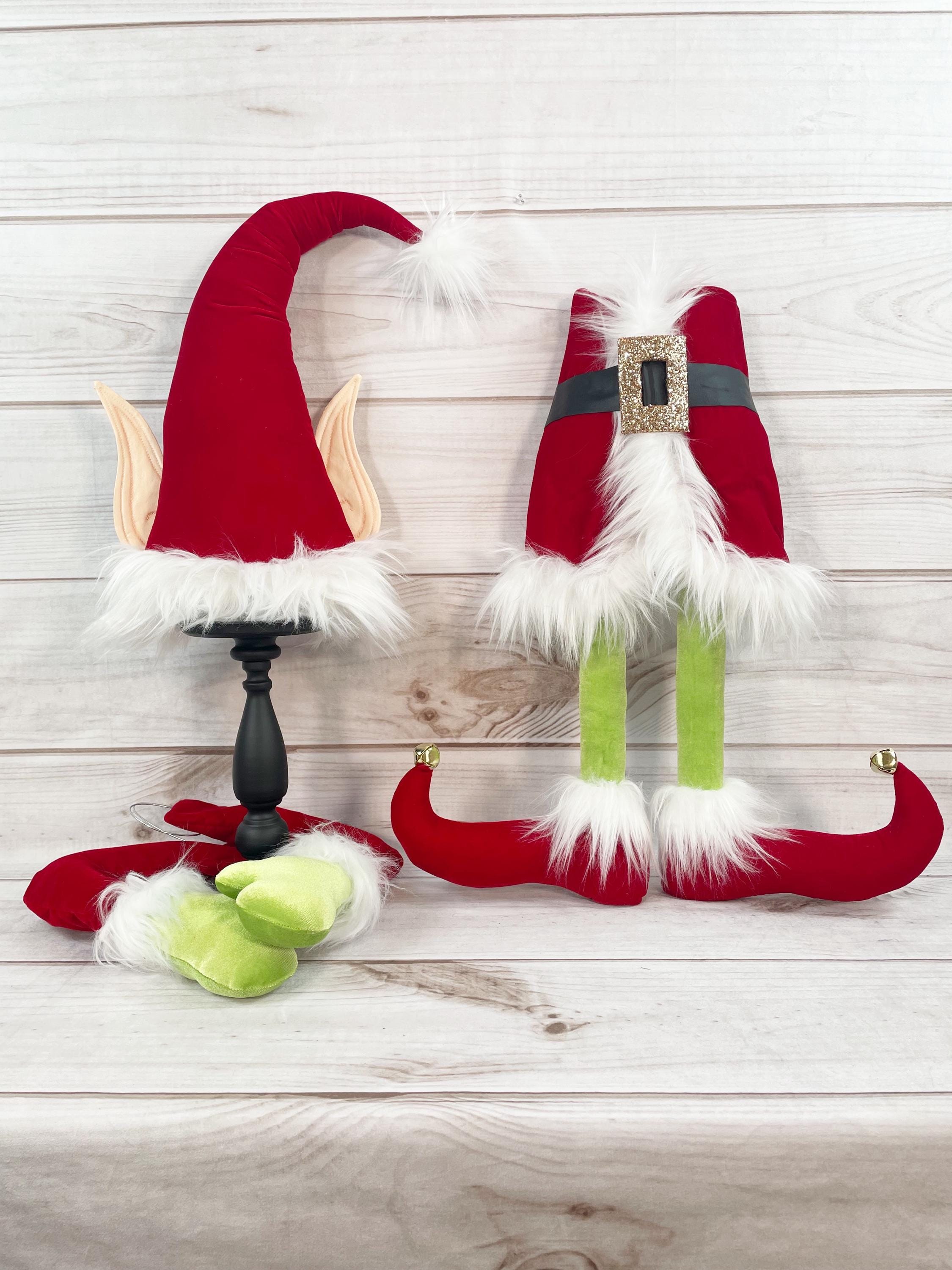 Handmade Green Elf Wreath Attachment: Santa Jacket Christmas Swag - Etsy