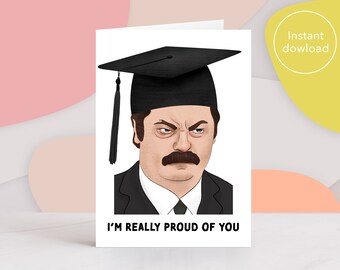 Ron Swanson Birthday Card Printable. Parks and Recreation | Etsy