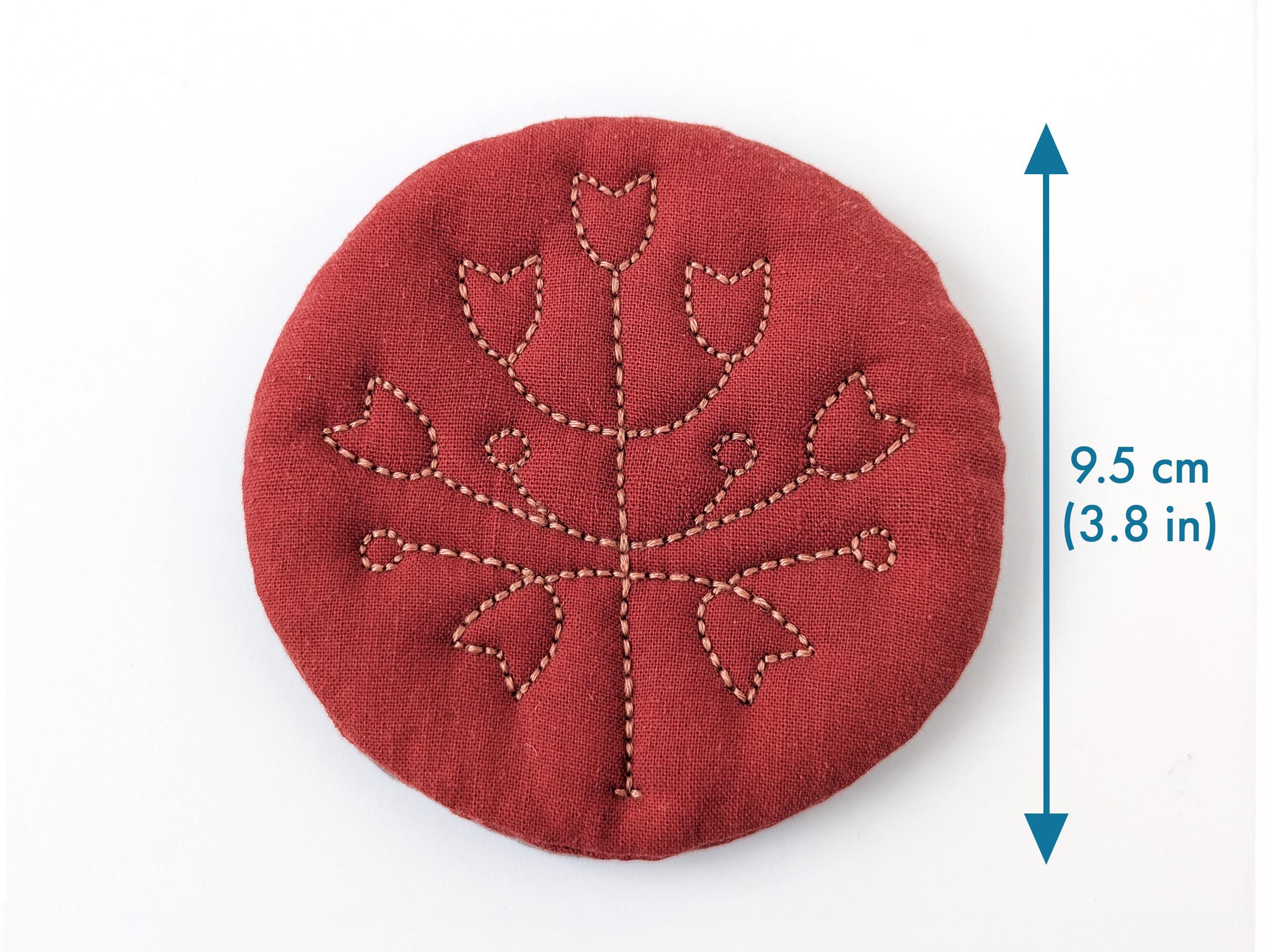 Embroidered Floral Fabric Coaster Sewing PDF Pattern, Quilted Up-cycled ...