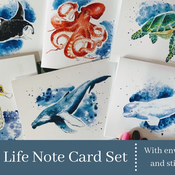 Nautical Note Cards - Etsy