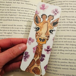 Giraffe Bookmark, Watercolor Giraffe, Giraffe Gifts for Women, Giraffe ...