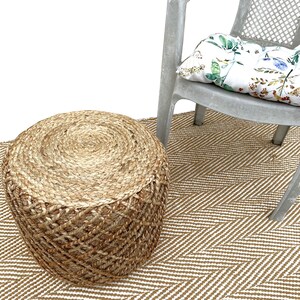 ROPE Braided Jute Boho Style Handmade Pouffe Jute Foot Stool - Etsy