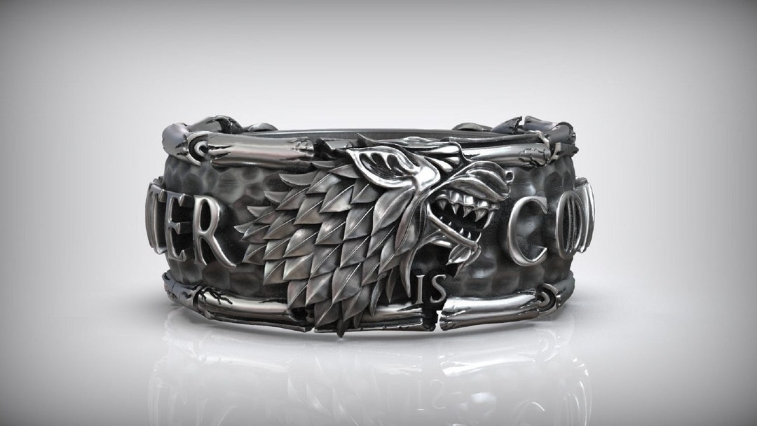 Game of Thrones Ring, Winter is Coming Ring, Jon Snow Winter Band ...