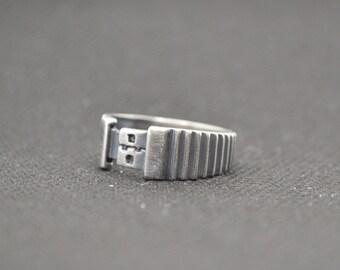 Sterling Silver Watch Ring - Etsy