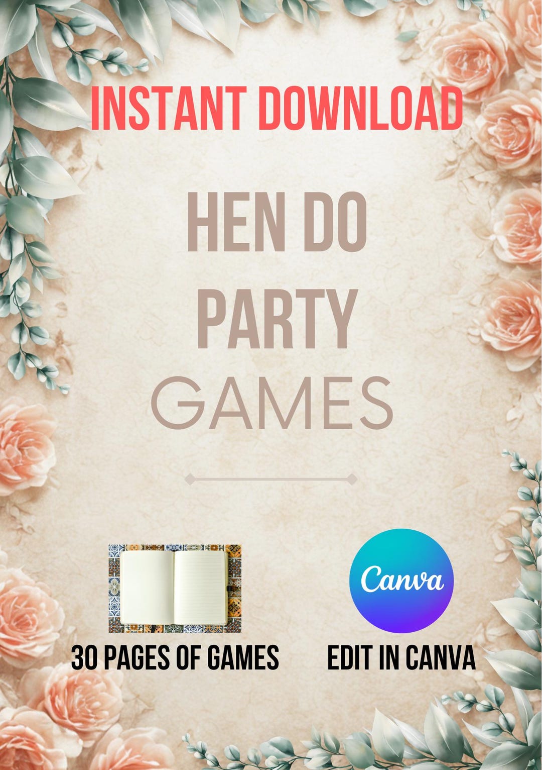 Hen Do Party Game Bundle – 30 Pages of Fun – Hen Do Printables ...