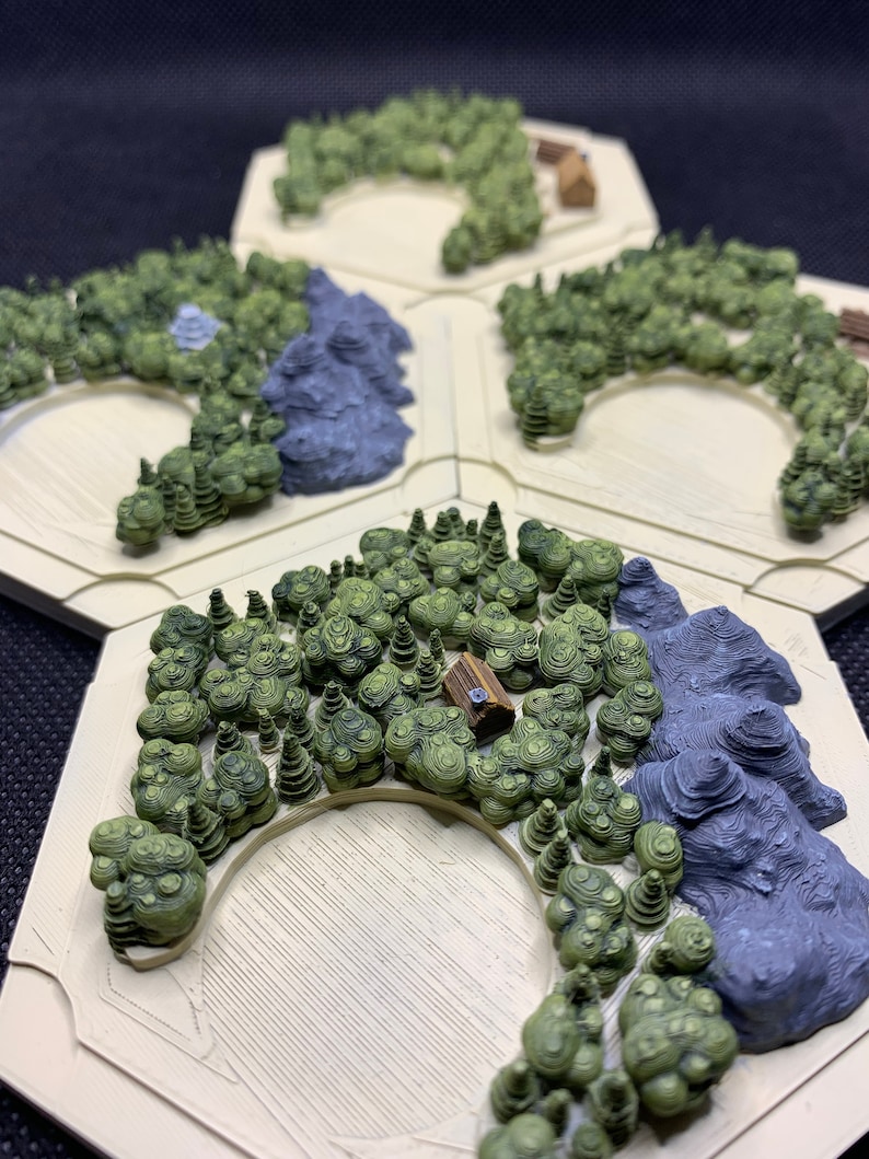 3D Wood Resource Hex Tile - Magnet Ready! - Etsy