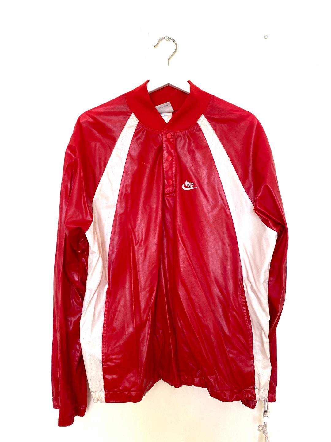 Vintage Rare Nike Red Windbreaker Pullover Size:l - Etsy