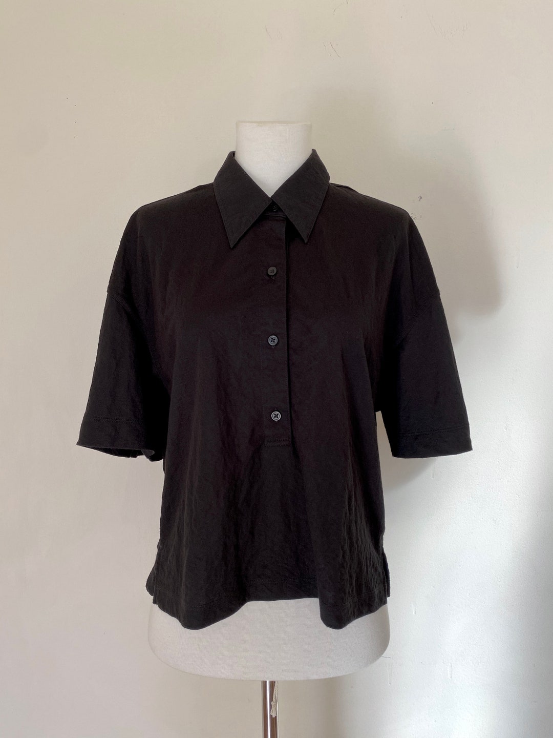 Vintage Simple Cropped Boxy Polo Shirt: Size Small - Etsy