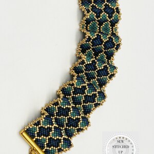 Slither Peyote Stitch Bracelet Beading Pattern Digital Download PDF Odd ...