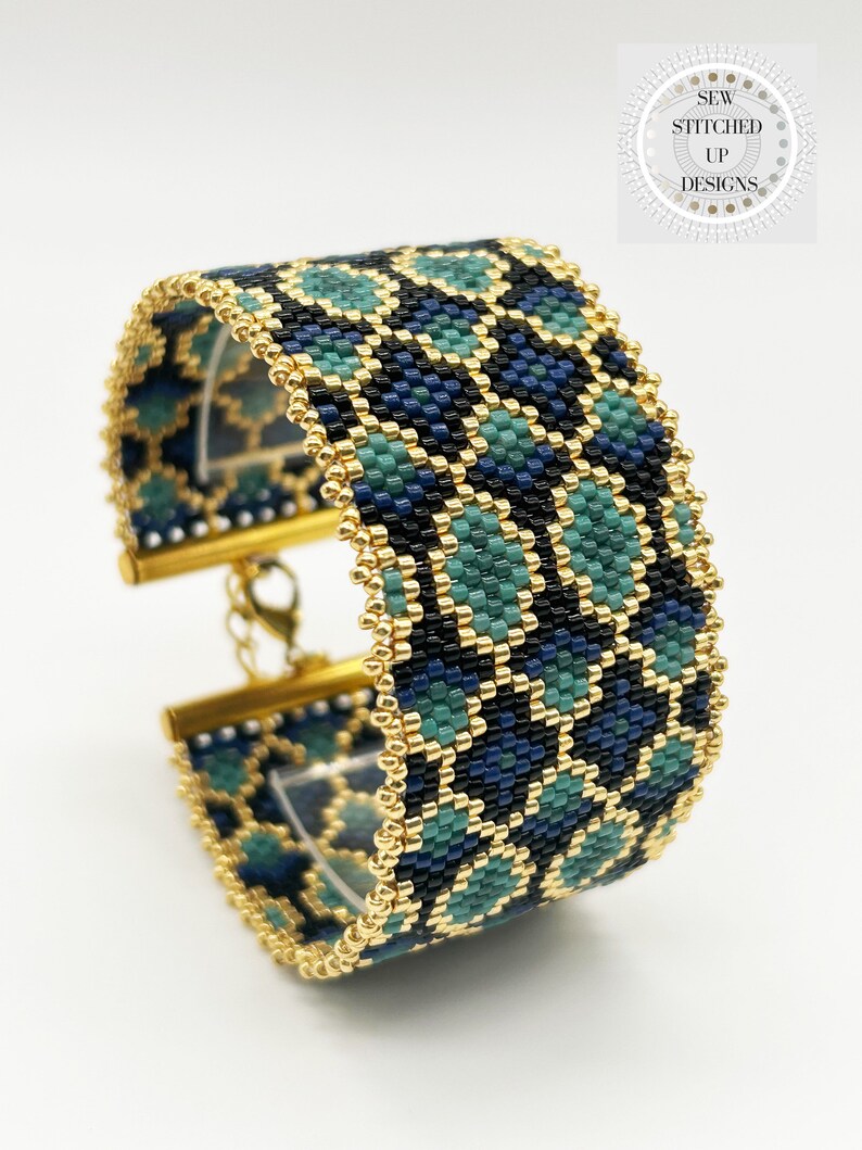 Slither Peyote Stitch Bracelet Beading Pattern Digital Download PDF Odd ...