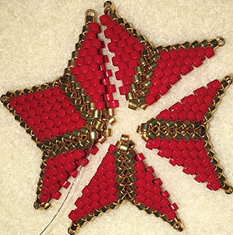 Basic 3D Peyote Star Pattern and Tutorial Instructions PDF, Peyote Star ...