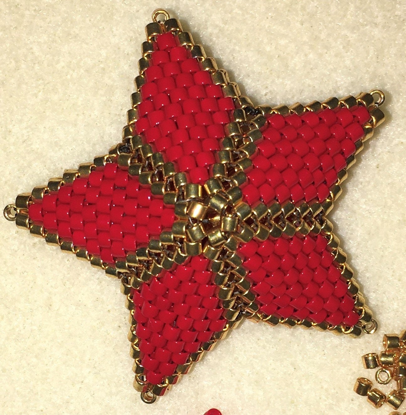 Basic 3D Peyote Star Pattern and Tutorial Instructions PDF, Peyote Star ...