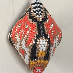 Fire Phoenix 3D Peyote Pod Pattern PDF, Peyote Pod Pattern Tutorial ...