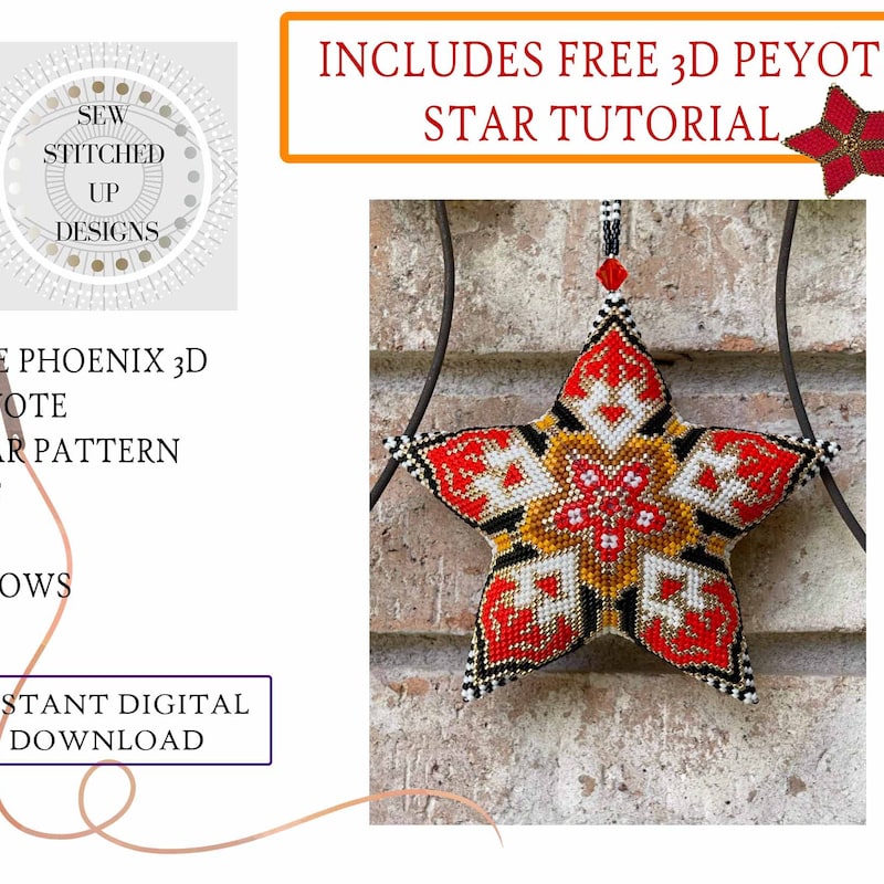 3d Beaded Star Pattern - Etsy