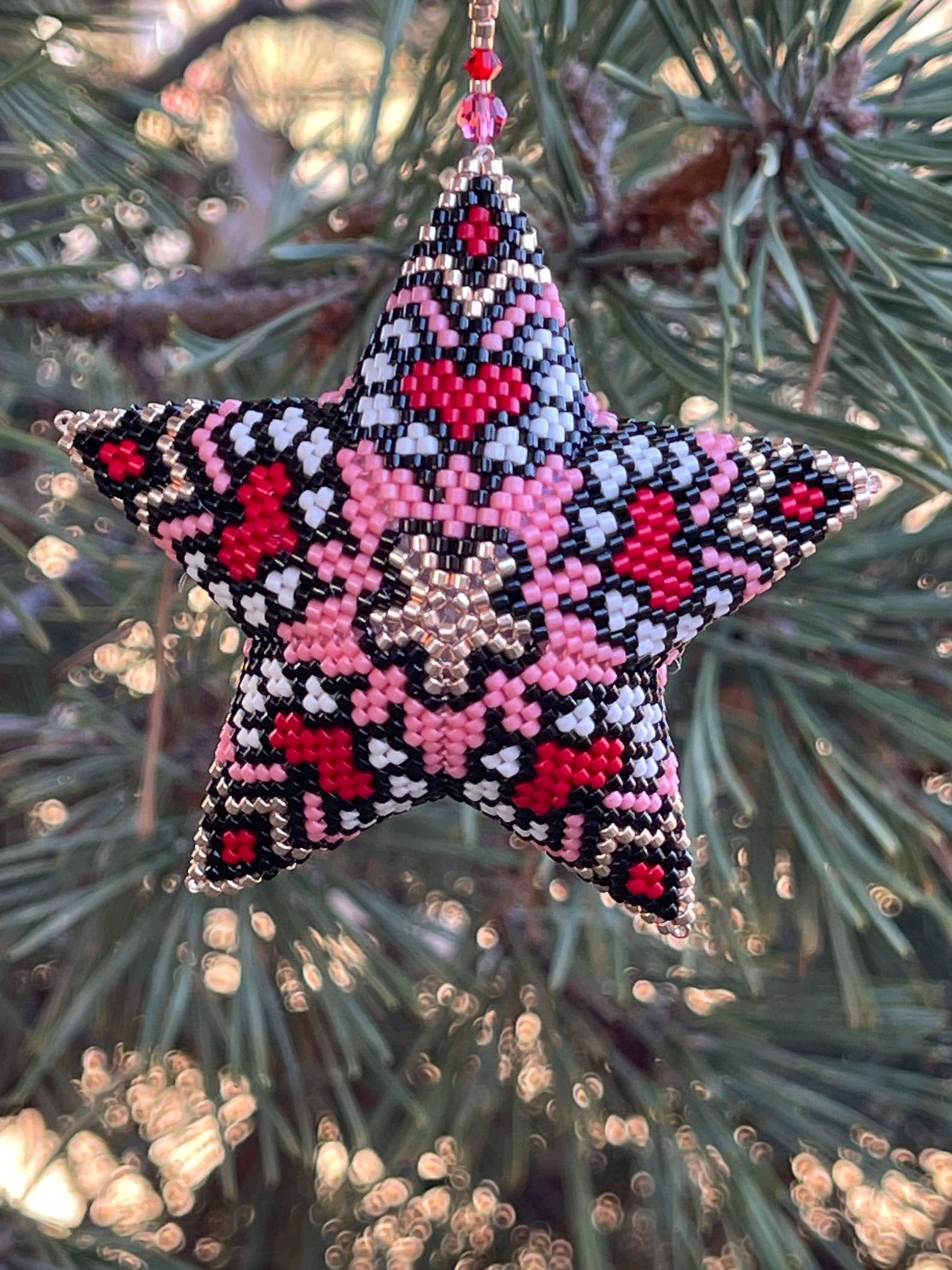 Winged Heart 3D Peyote Star Pattern PDF, Peyote Star Pattern Tutorial ...