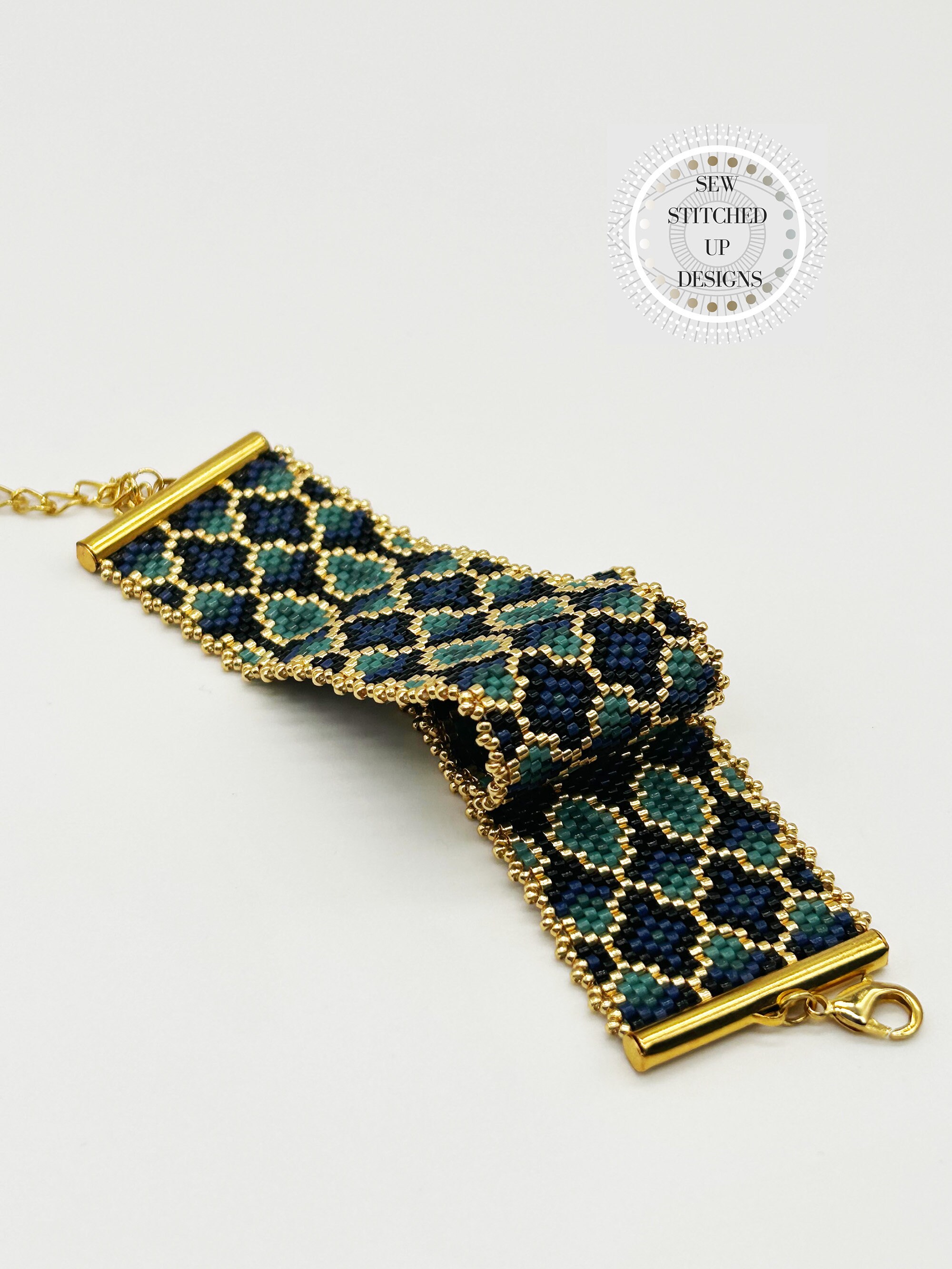 Slither Peyote Stitch Bracelet Beading Pattern Digital Download PDF Odd ...