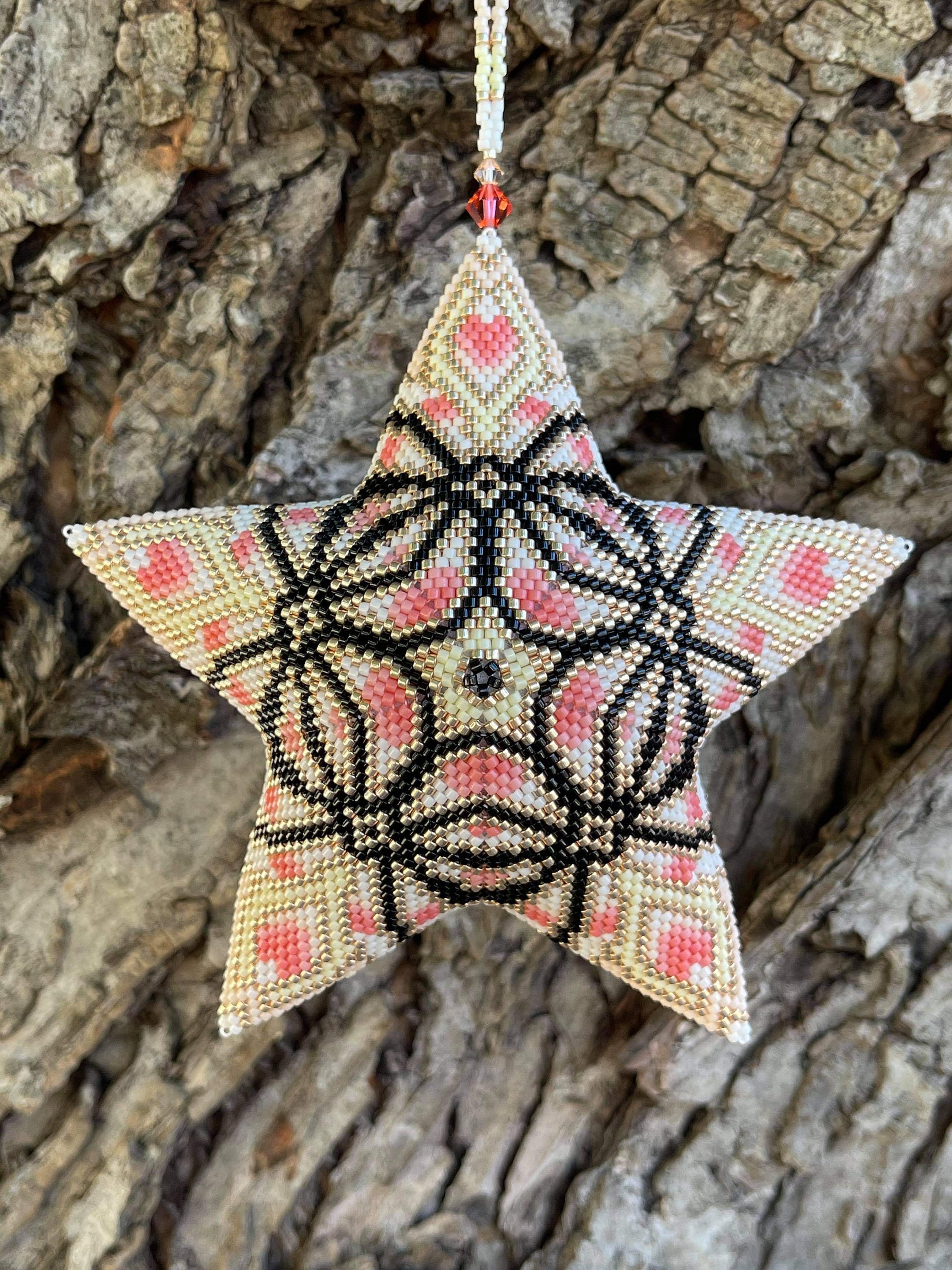 Summer Breeze 3D Peyote Star Pattern PDF, Peyote Star Pattern Tutorial ...