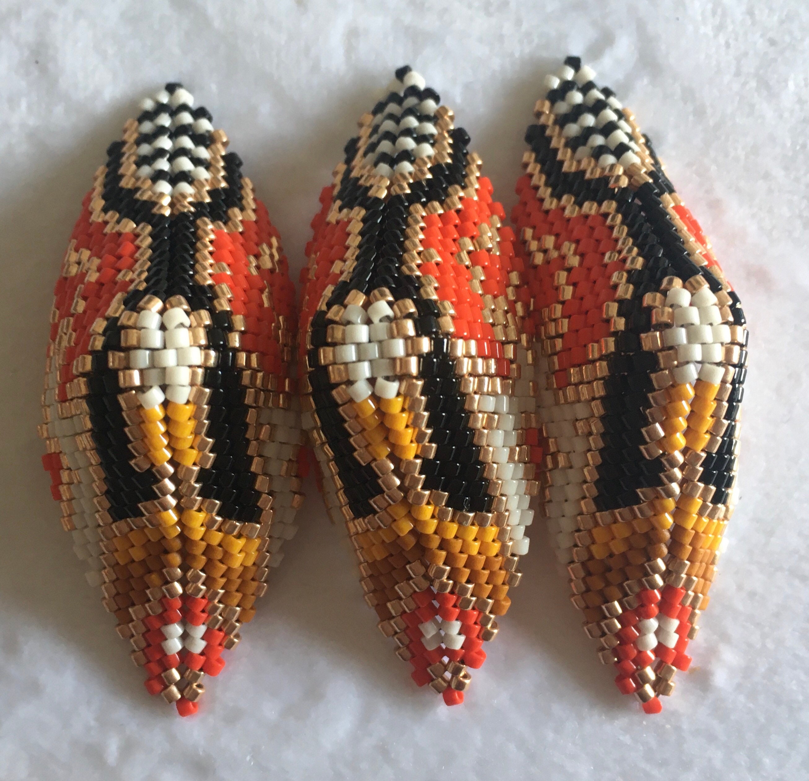 Fire Phoenix 3D Peyote Pod Pattern PDF, Peyote Pod Pattern Tutorial ...
