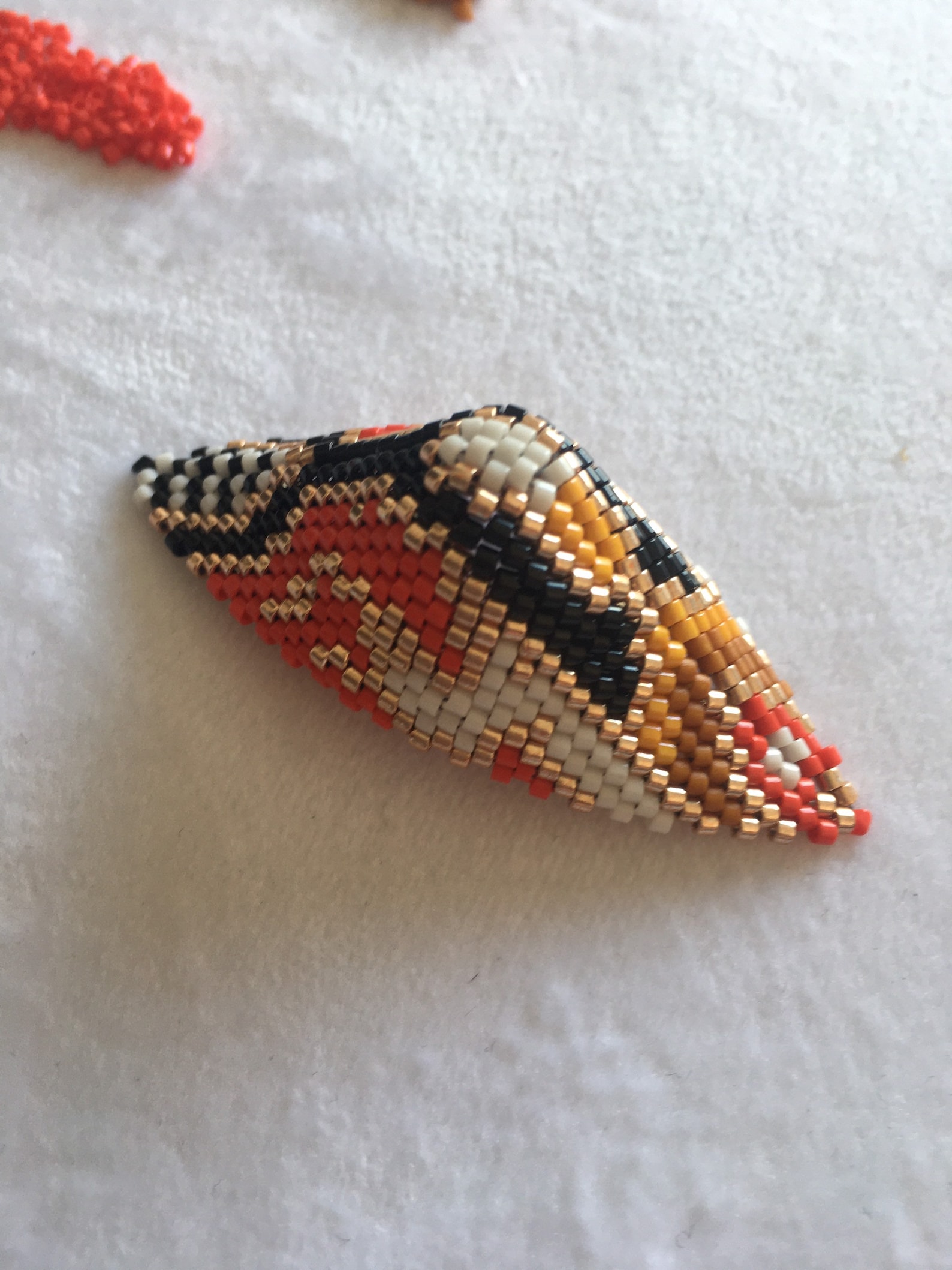 Fire Phoenix 3D Peyote Pod Pattern PDF, Peyote Pod Pattern Tutorial ...
