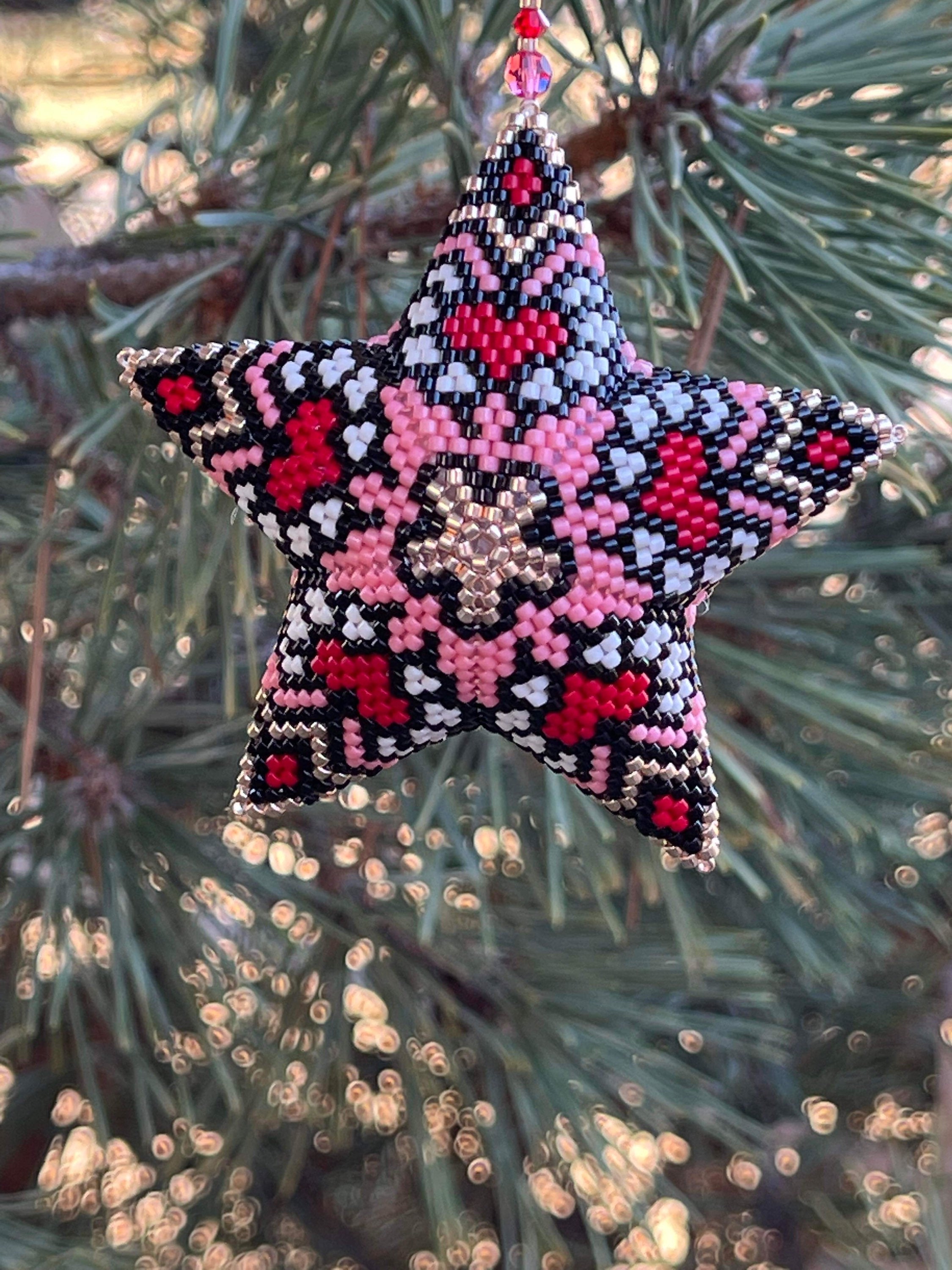 Winged Heart 3D Peyote Star Pattern PDF Peyote Star Pattern - Etsy