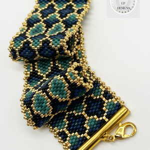 Slither Peyote Stitch Bracelet Beading Pattern Digital Download PDF Odd ...