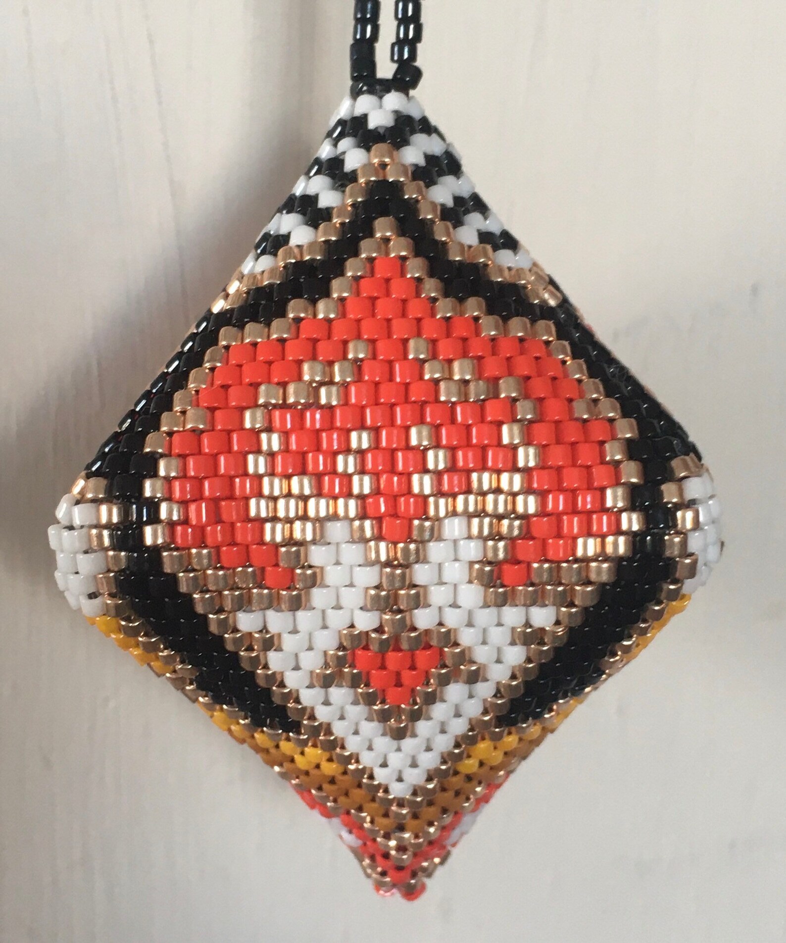 Fire Phoenix 3D Peyote Pod Pattern PDF, Peyote Pod Pattern Tutorial ...