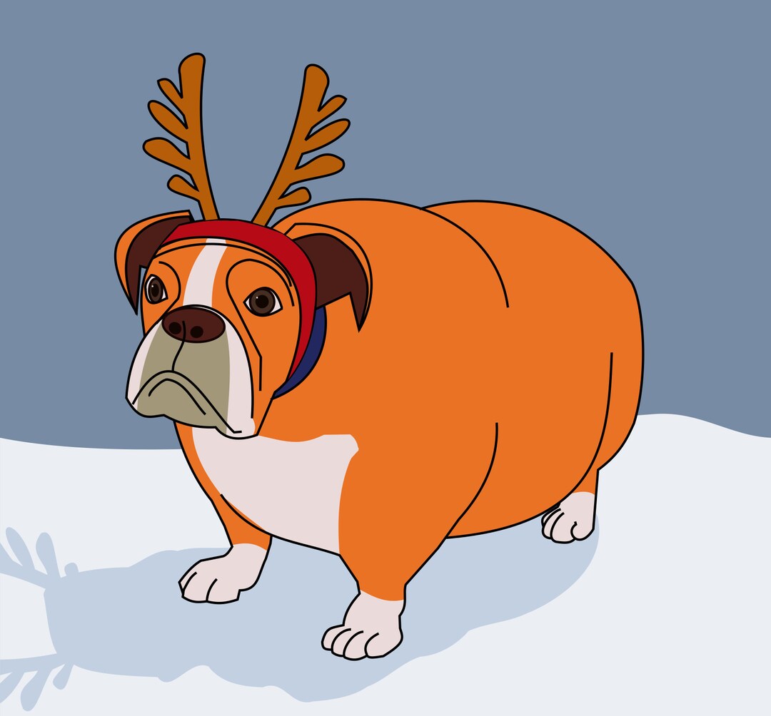 Tarjetas de Navidad, 'Perro bóxer con astas', paquete de 10 - Etsy España