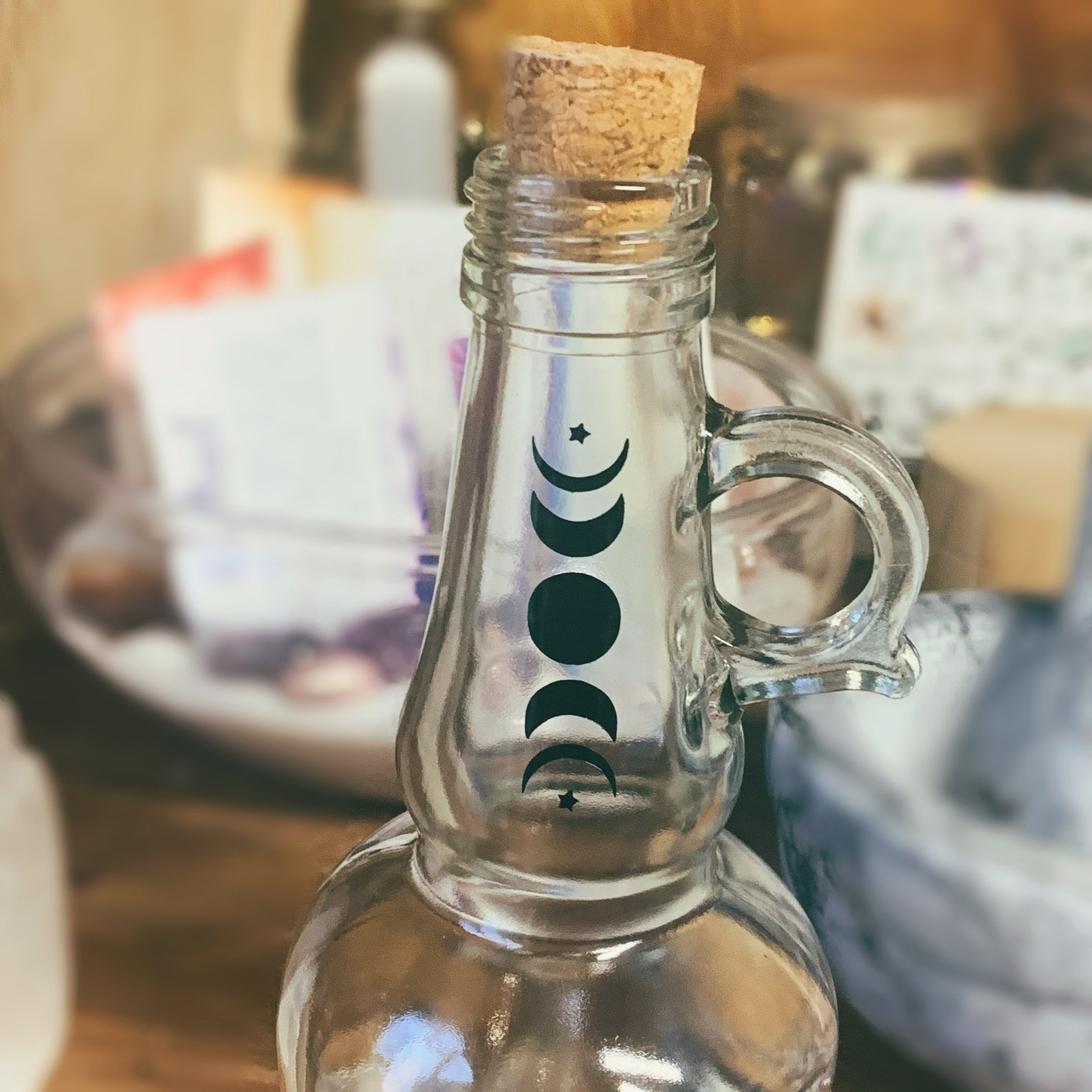 Moon Water Bottle/tall Moon Water Jar for Altar and Spells - Etsy