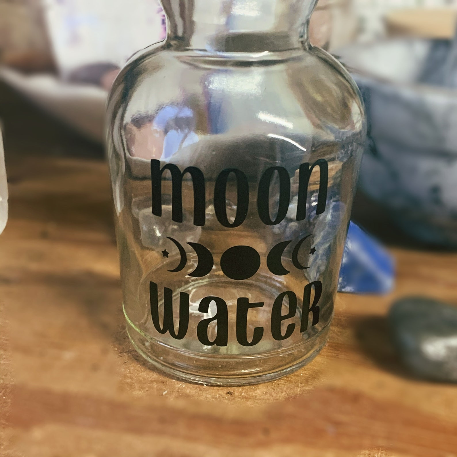 Moon Water Bottle/tall Moon Water Jar for Altar and Spells - Etsy