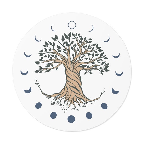 Tree of Life sticker/ witchy sticker/pagan/wiccan/witch/Round Vinyl ...