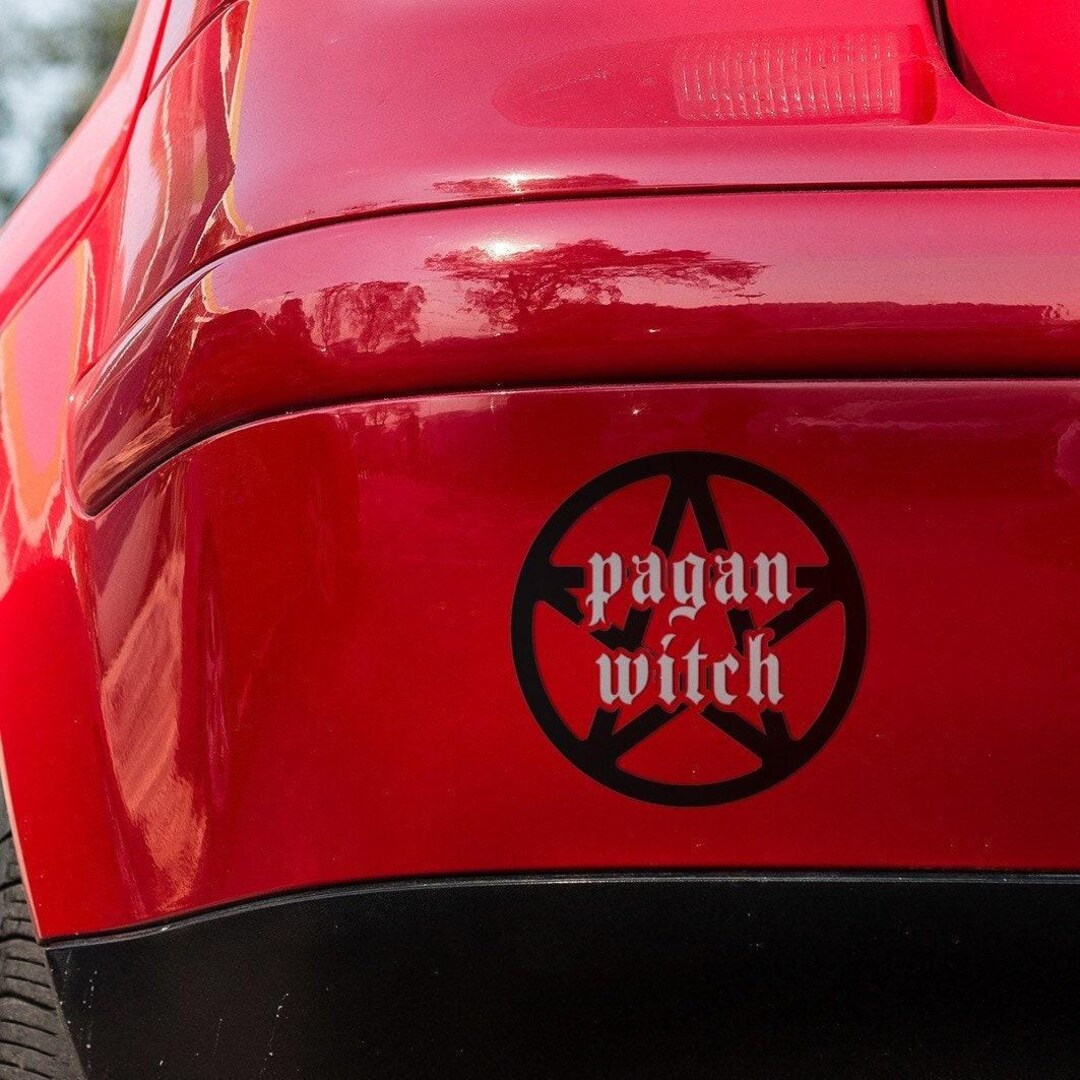 Pagan Witch Decal: Pentacle Car Window Sticker - Etsy