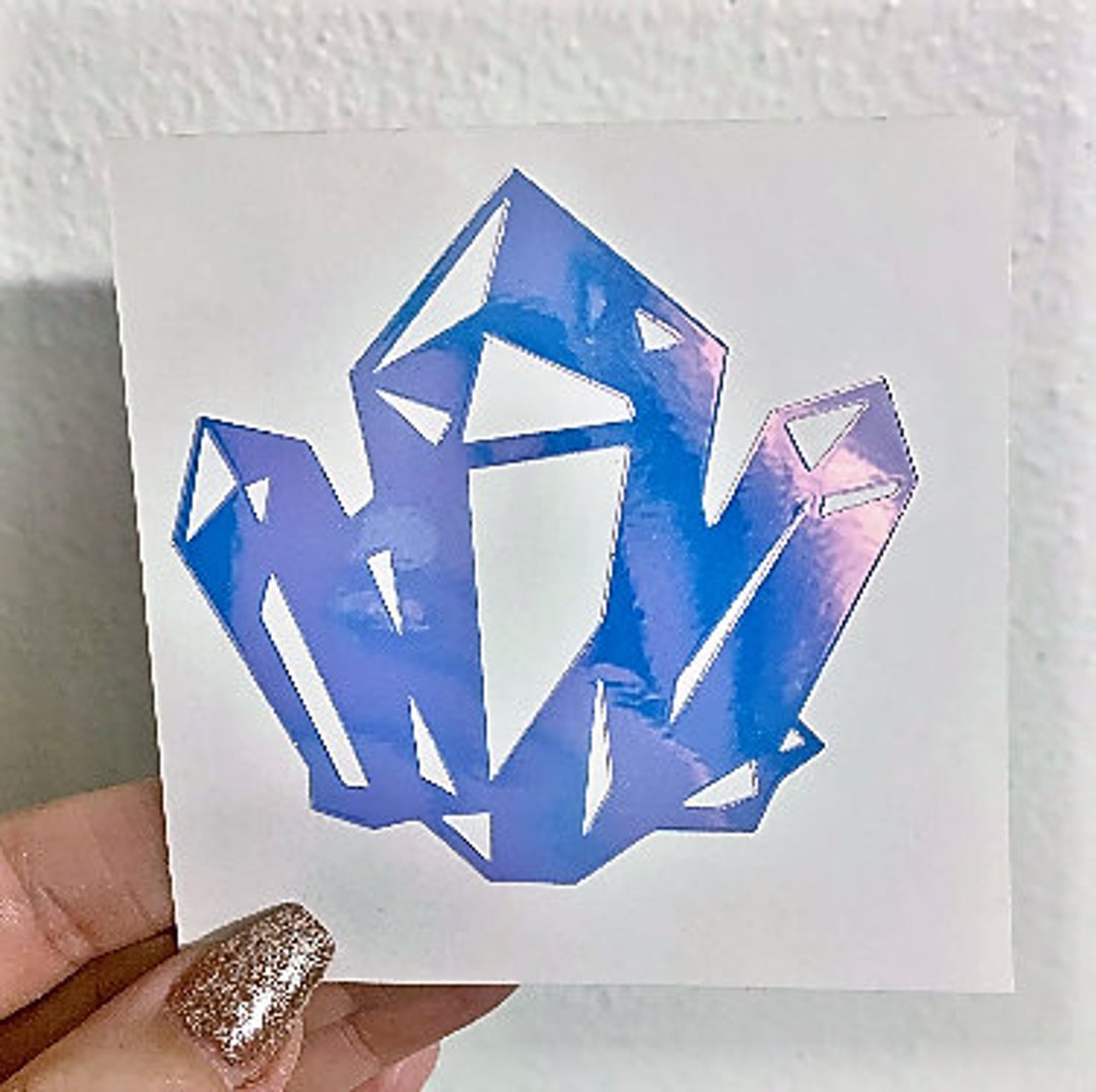 Crystal cluster decal/laptop decal/car decal/crystal decal for laptop ...