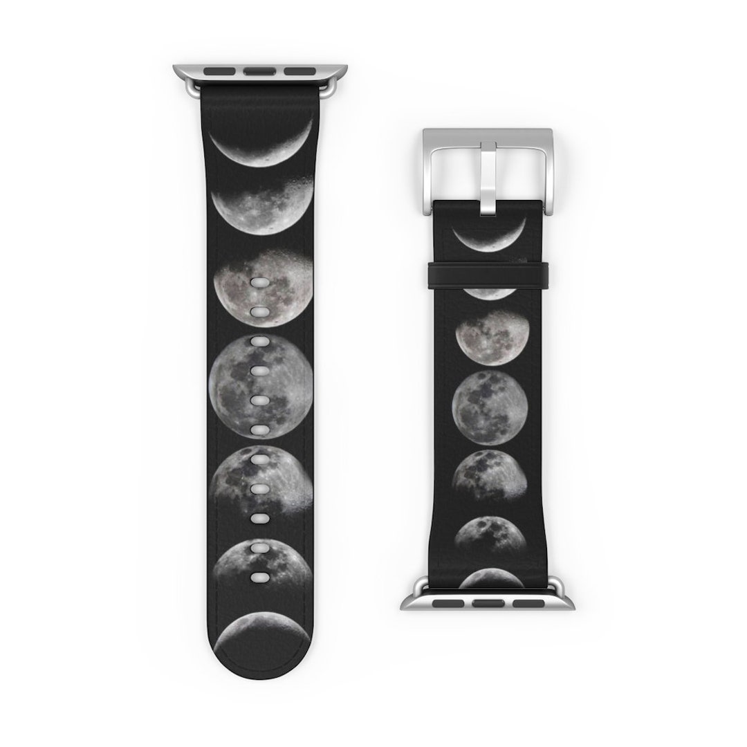 Moon Phases Watch Band for Apple Watch | Witch Watch Band | Pagan Lunar ...