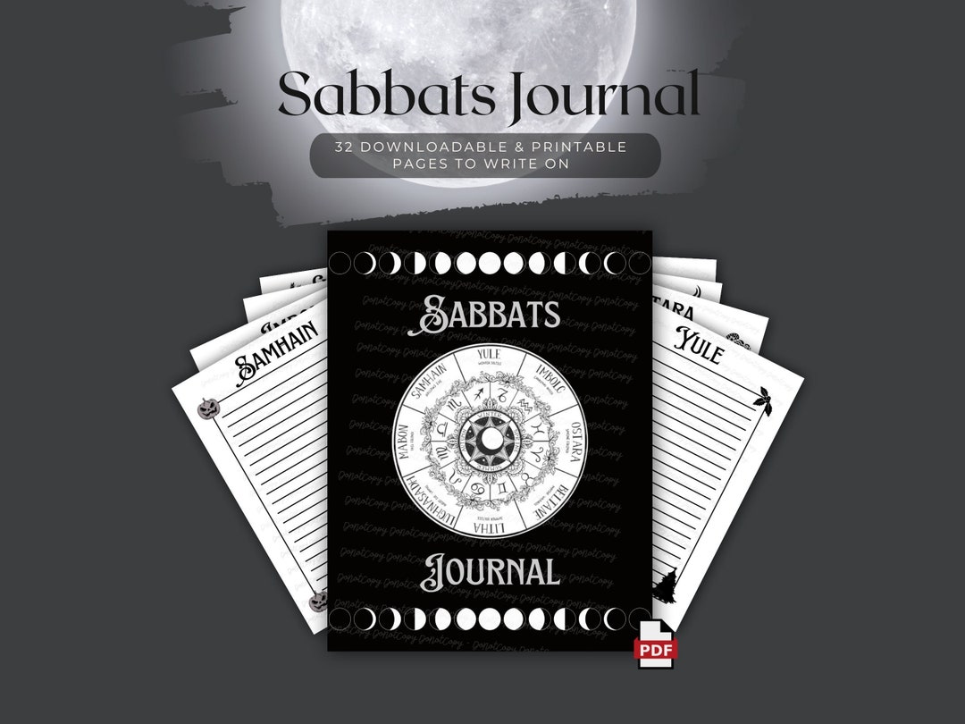 Sabbats Journal: Wheel of the Year - Printable Witch Grimoire (PDF ...