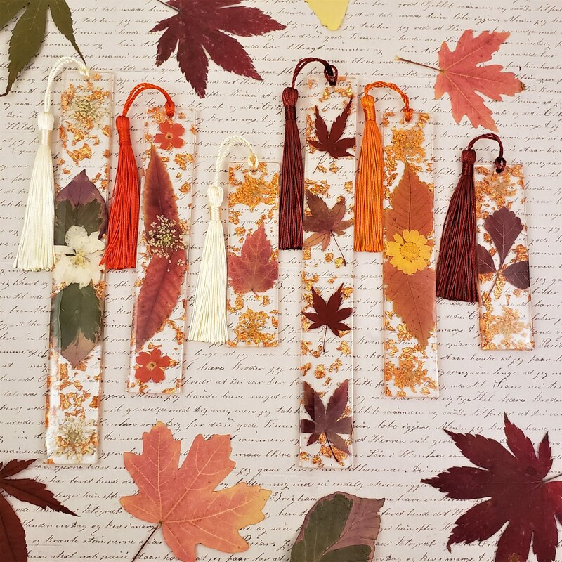 Fall Leaves Bookmark - Etsy