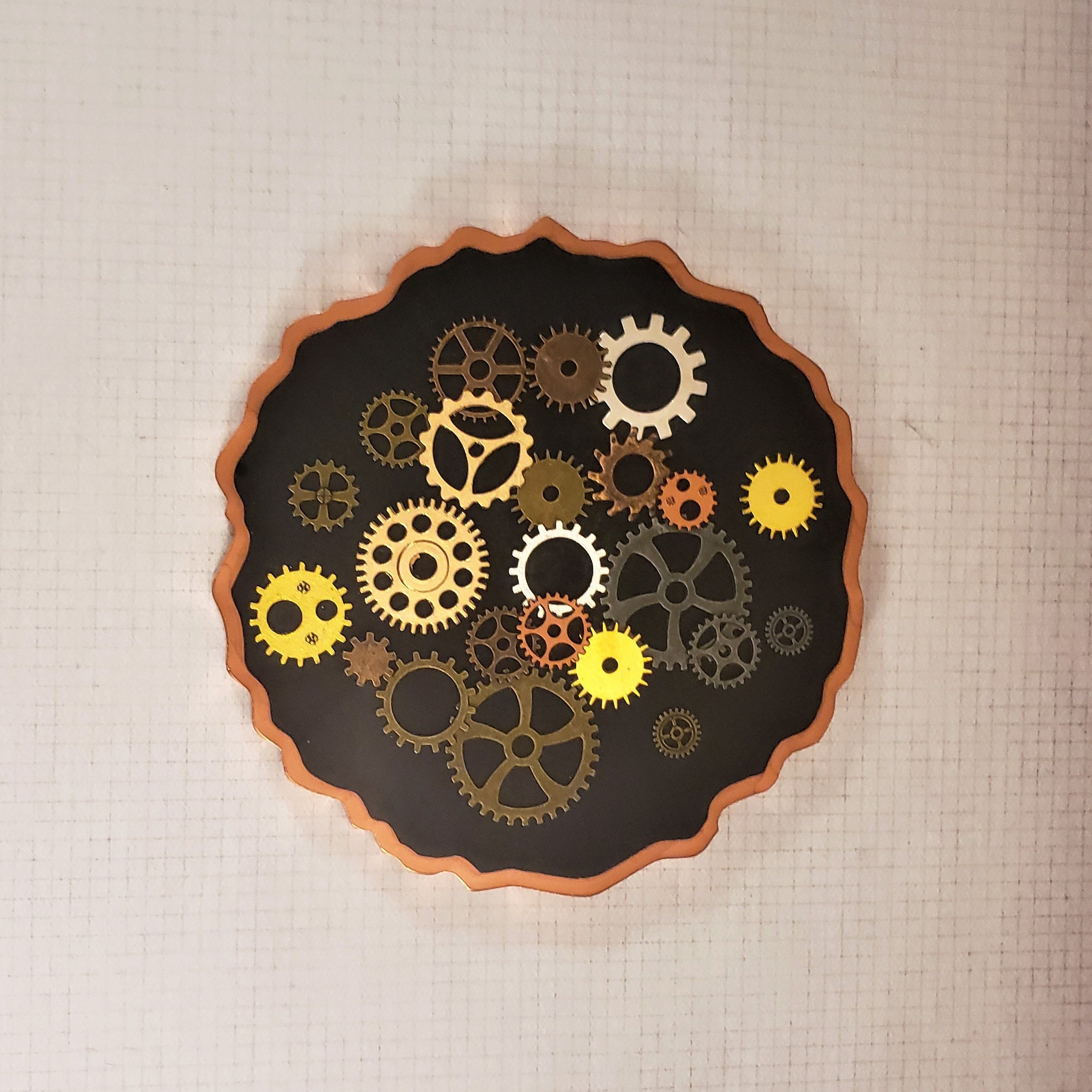 Black Resin Gear Coasters - Etsy