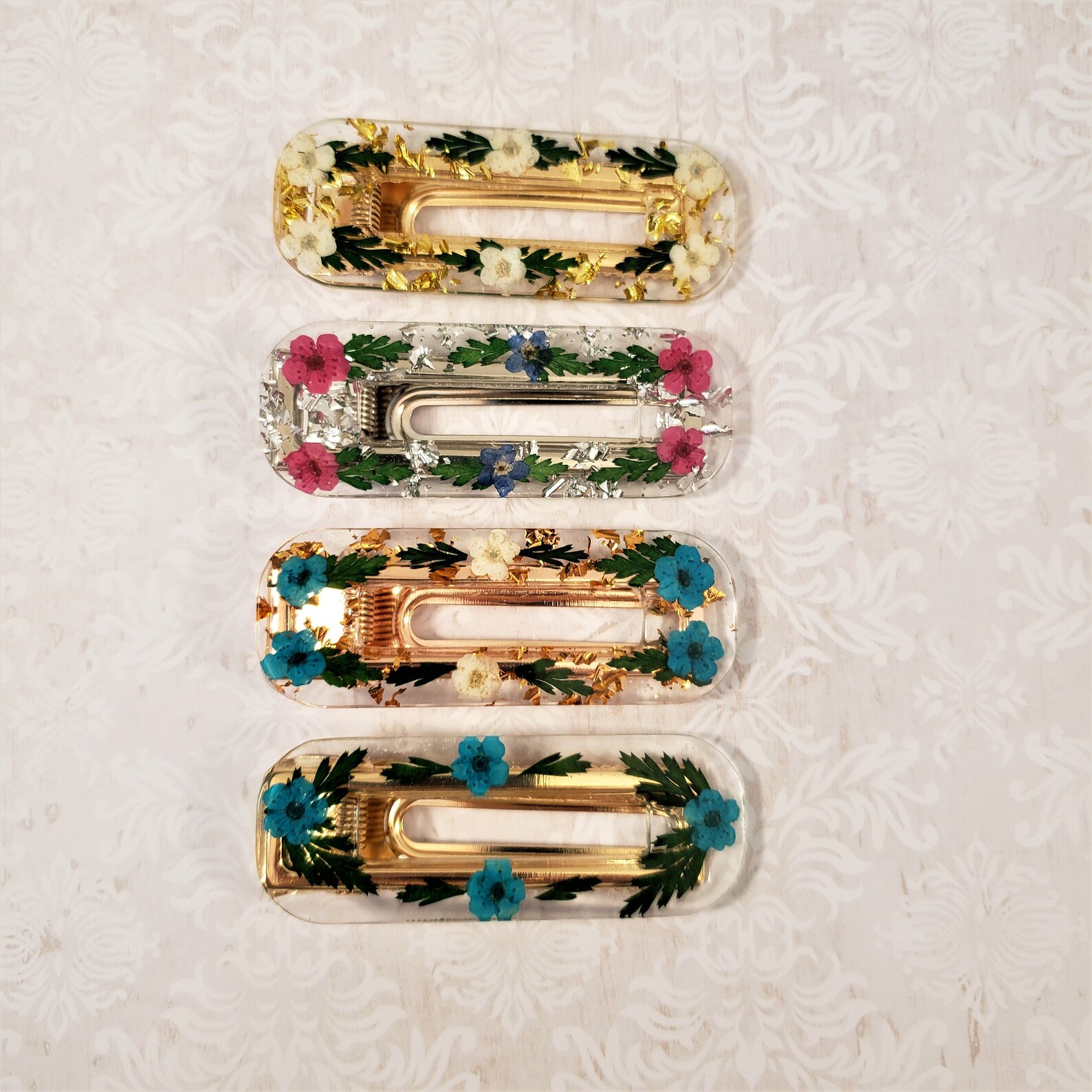 Custom Resin Flower Hair Clips | Etsy