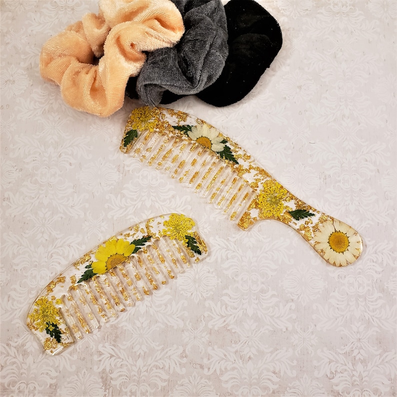 Custom Resin Flower Combs | Etsy