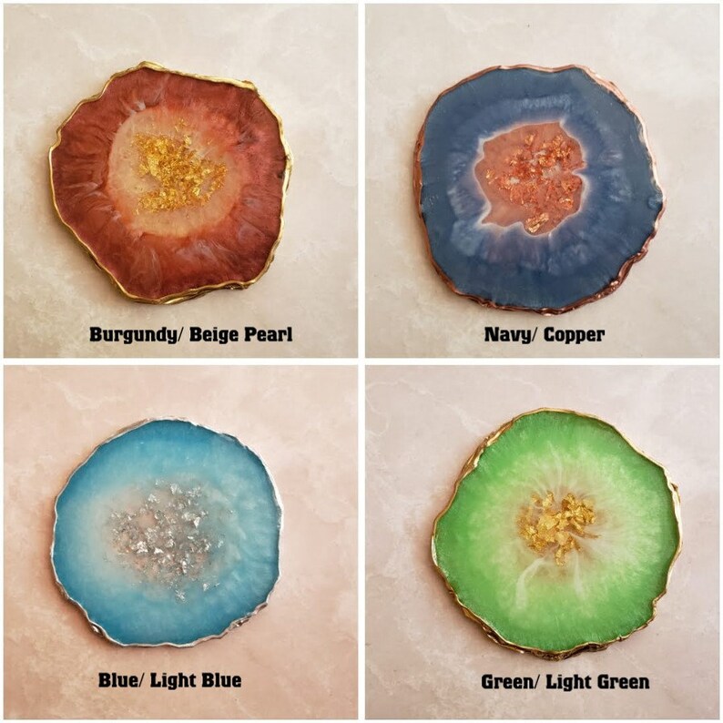 Custom Resin Geode Coasters | Etsy
