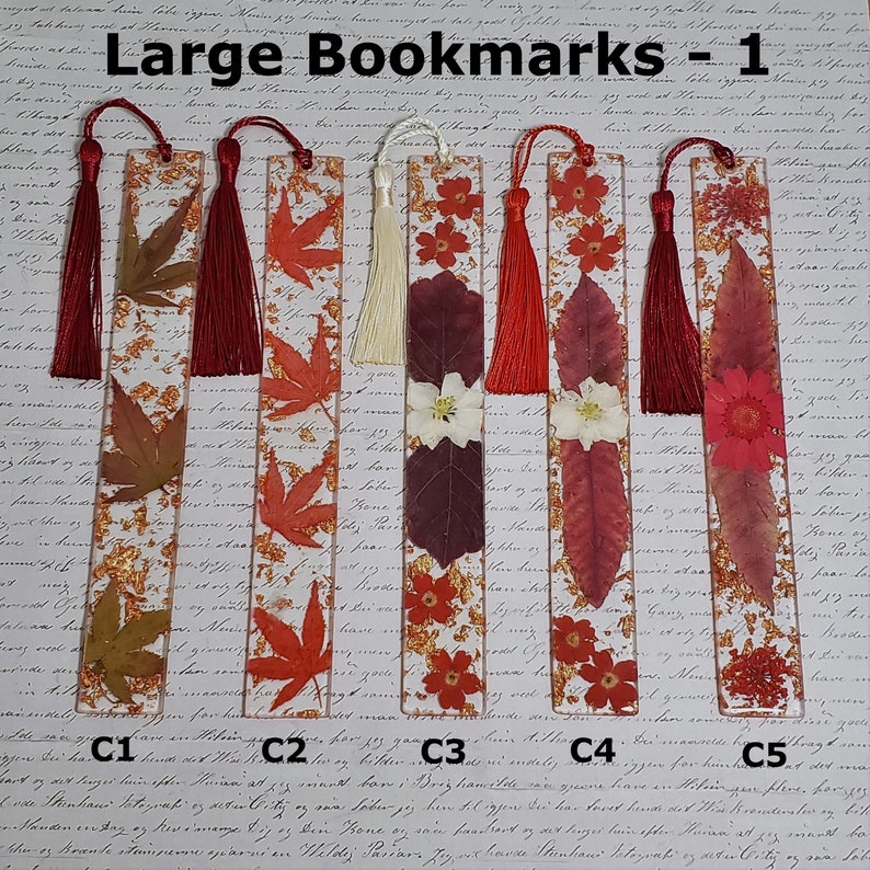 Real Fall Leaf Bookmarks - Etsy