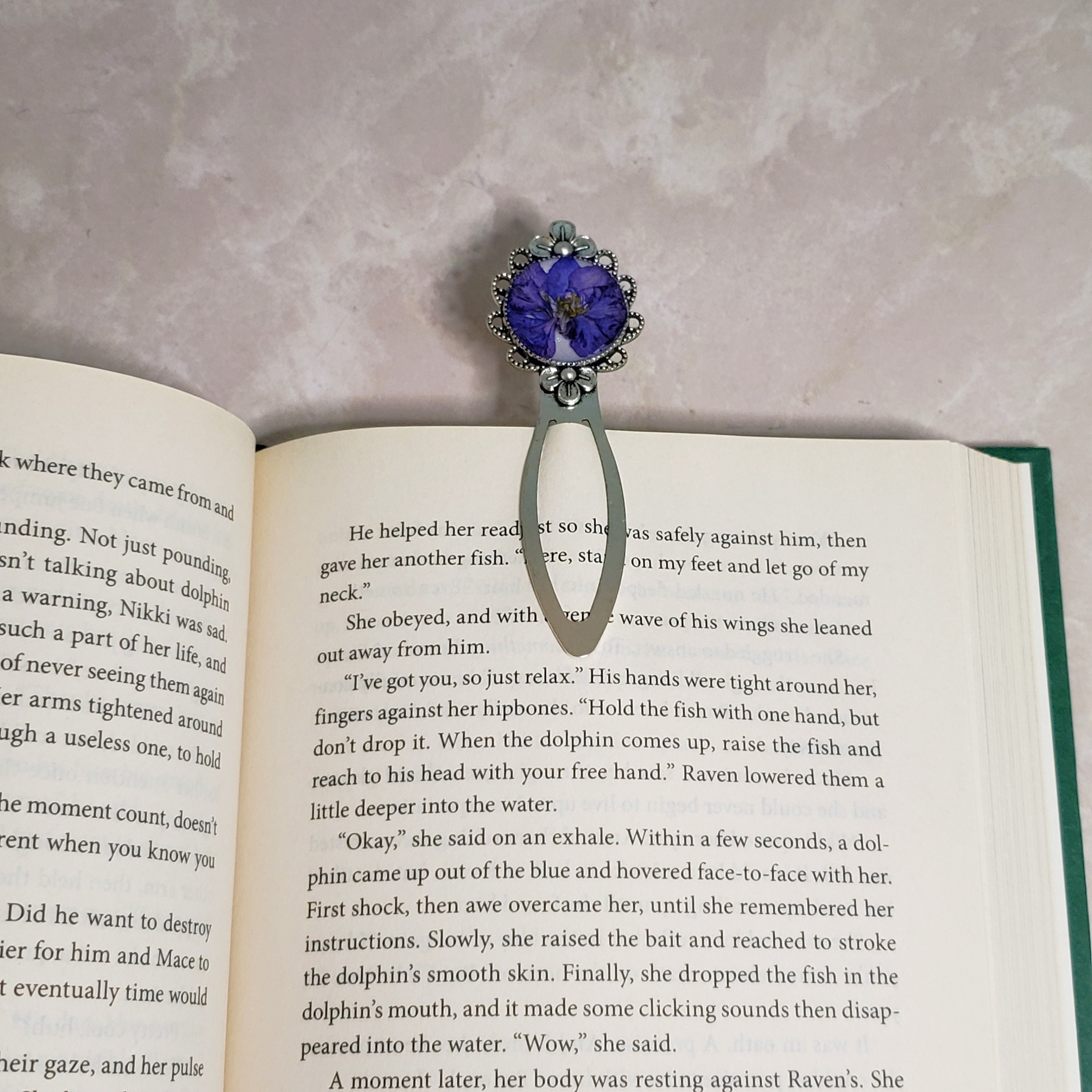 Handmade Birth Month Flower Page Marker Resin Bookmark Real - Etsy