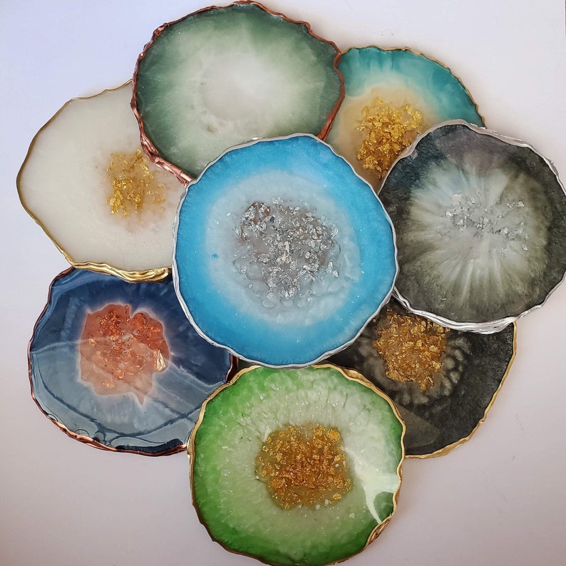 Custom Resin Geode Coasters | Etsy