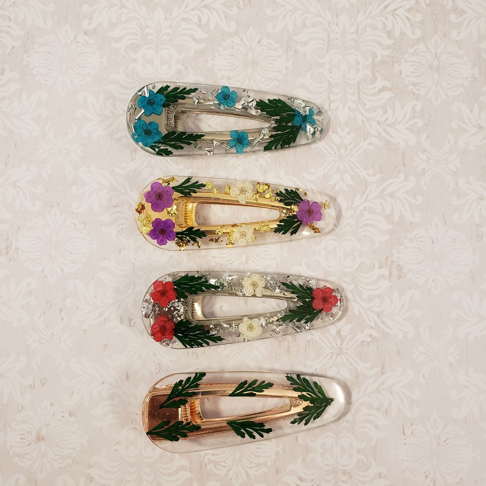 Custom Resin Flower Hair Clips | Etsy