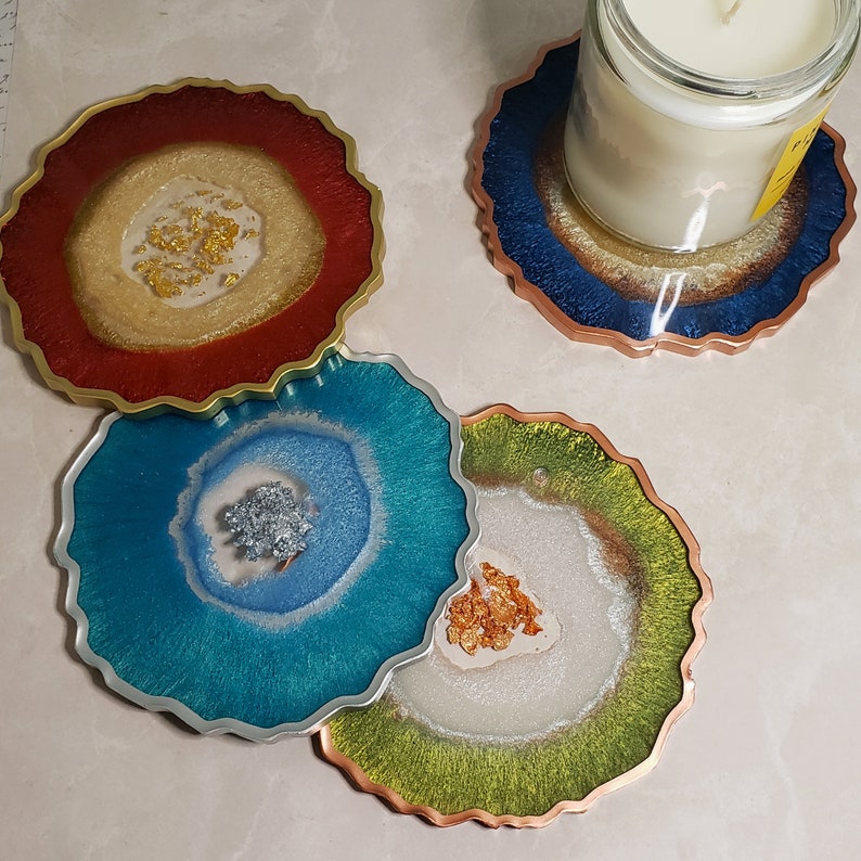 Custom Resin Geode Coasters - Etsy